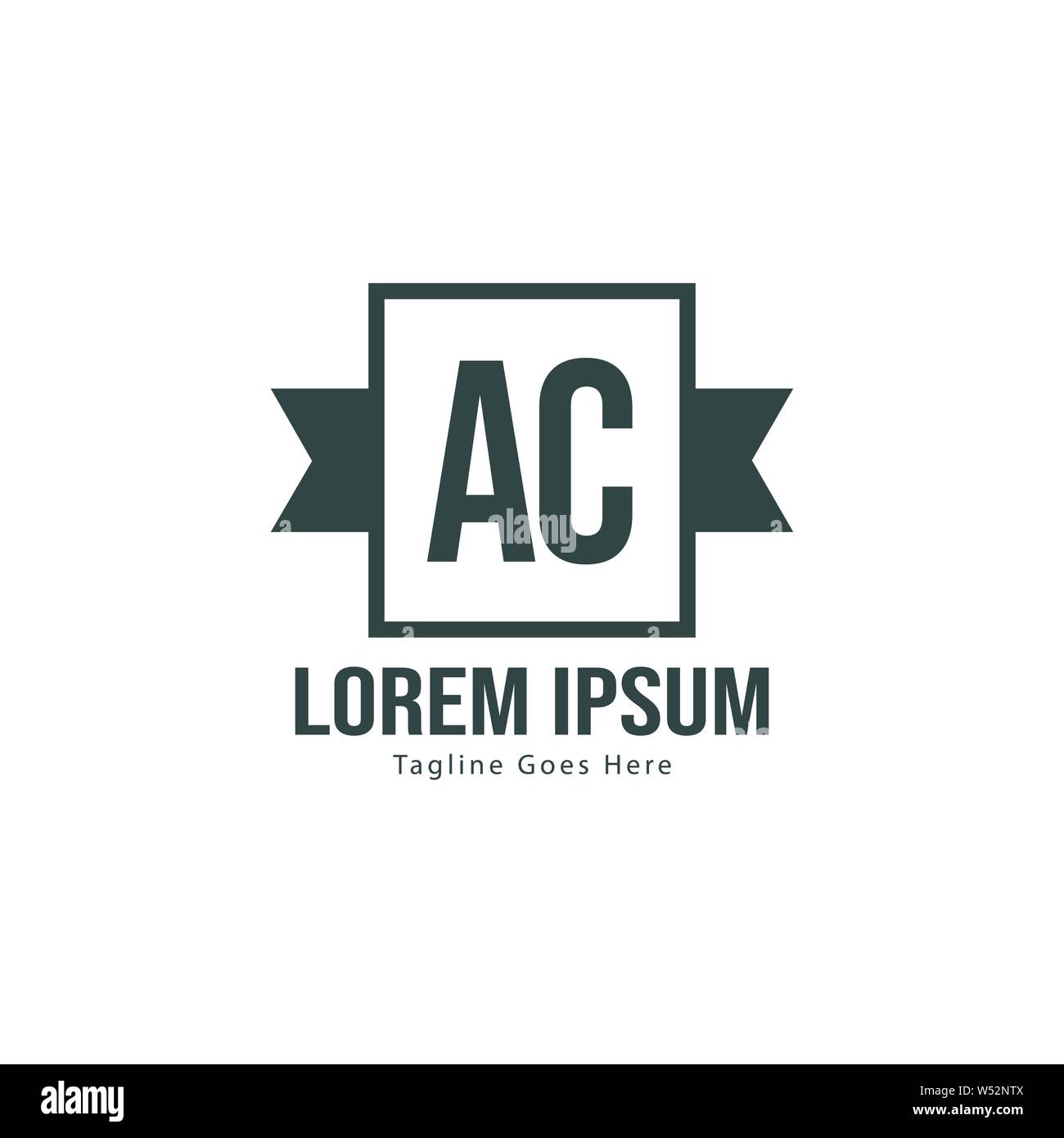 AC Letter Logo Design. Creative Modern AC Letters Icon Illustration ...