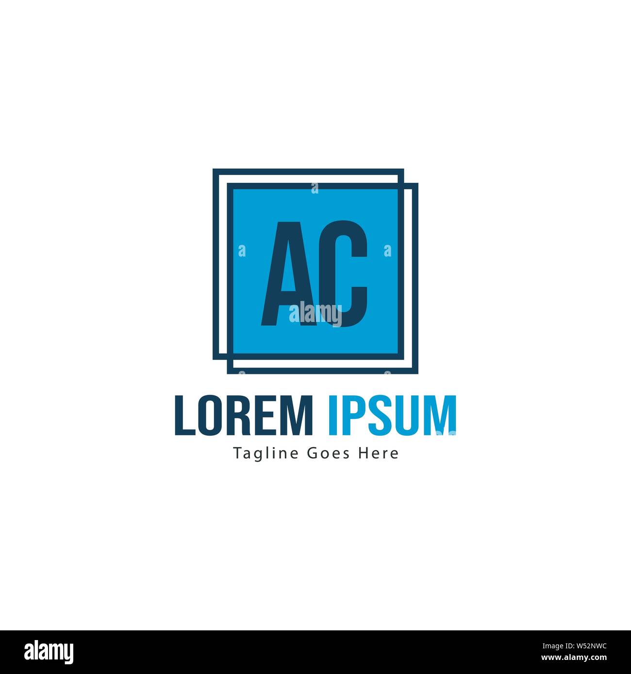 AC Letter Logo Design. Creative Modern AC Letters Icon Illustration ...