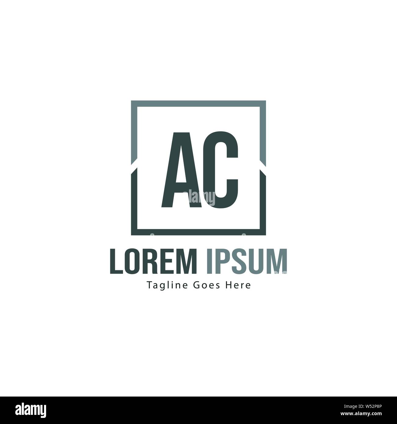 AC Letter Logo Design. Creative Modern AC Letters Icon Illustration ...