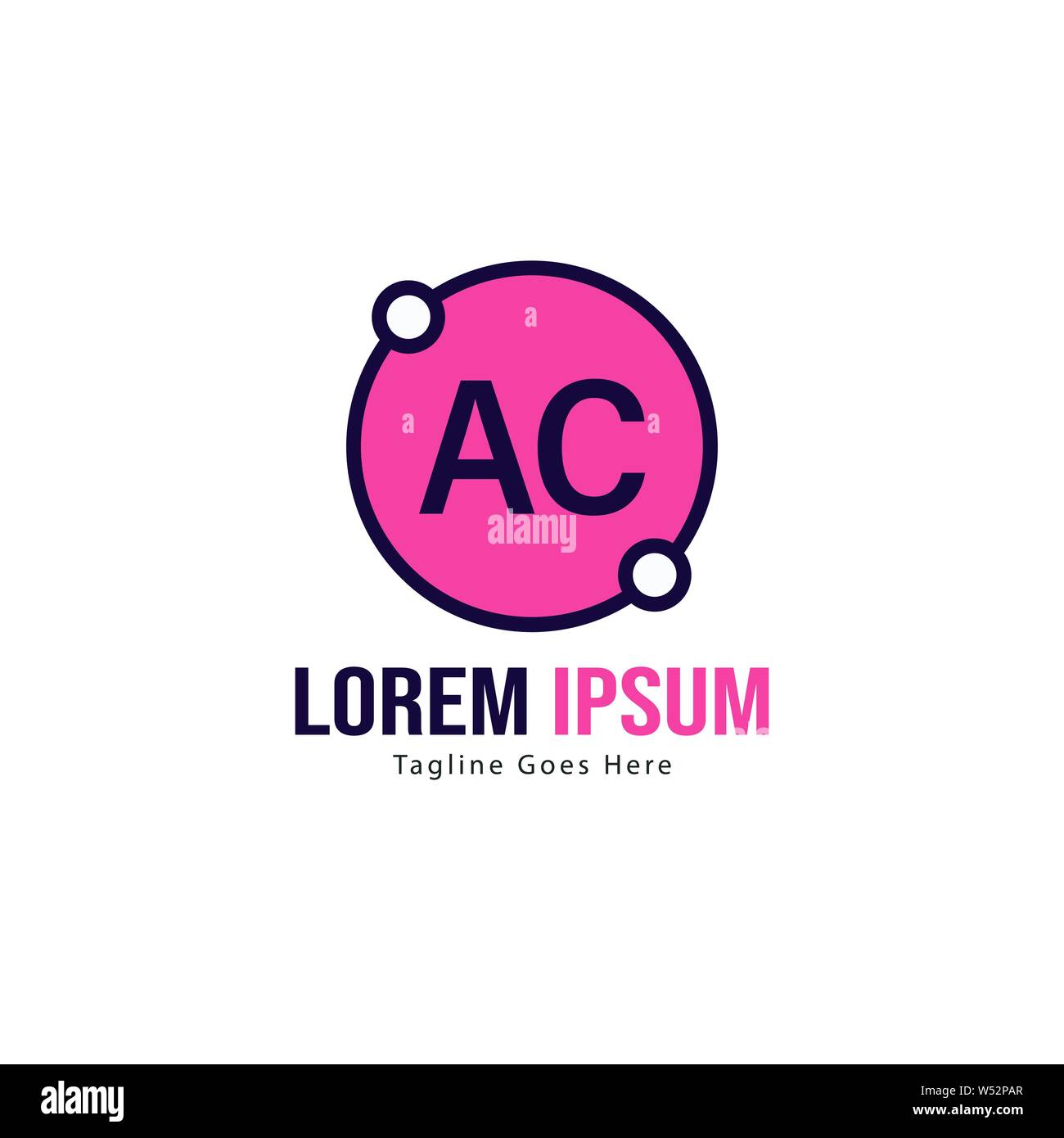 AC Letter Logo Design. Creative Modern AC Letters Icon Illustration ...