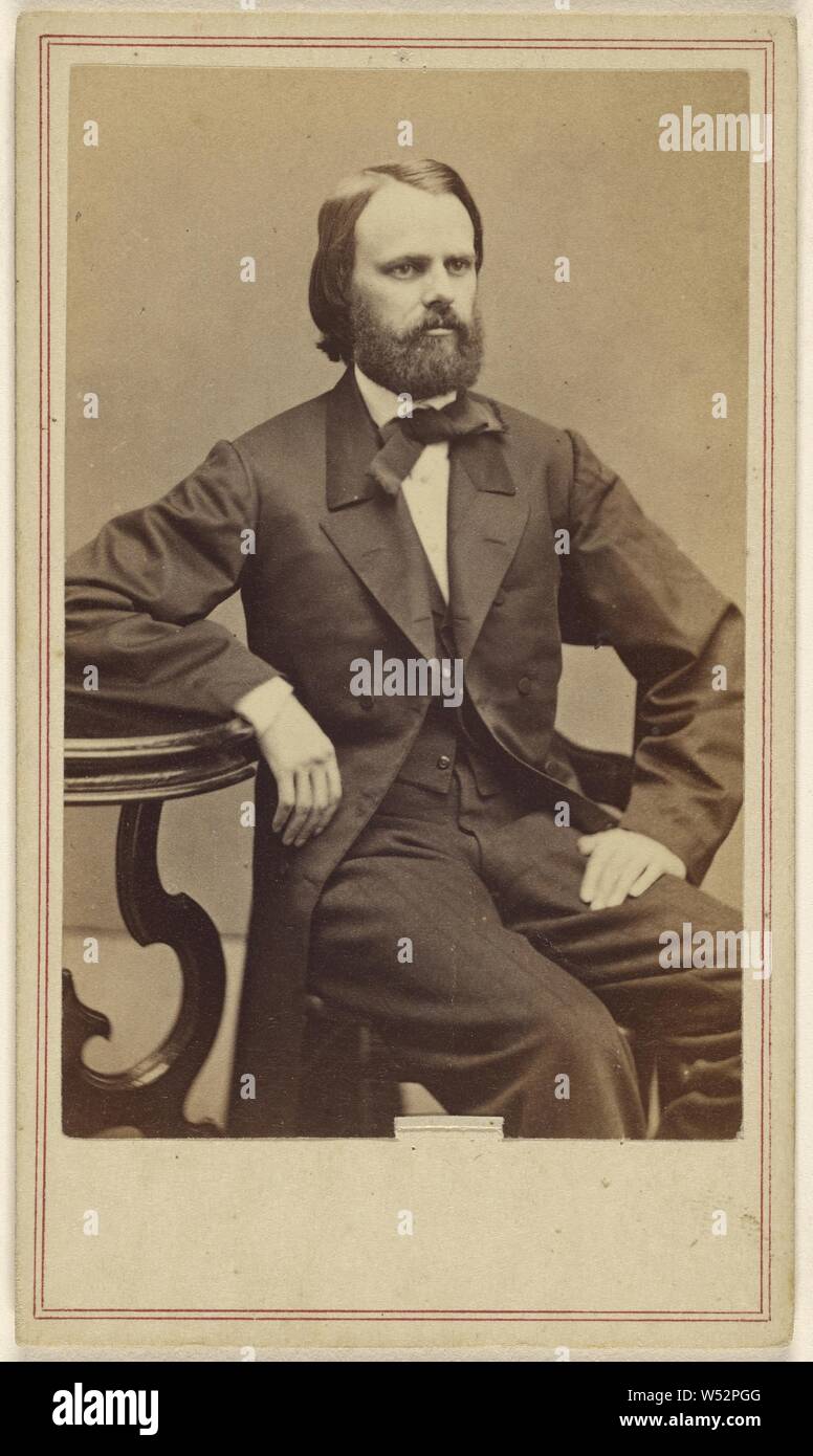 Unidentified man with full beard, seated, George Kendall Warren ...