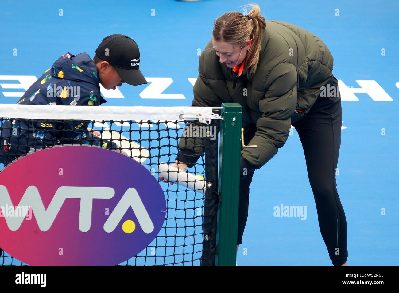 Russian tennis player Maria Sharapova attends the Champion Children Day ...