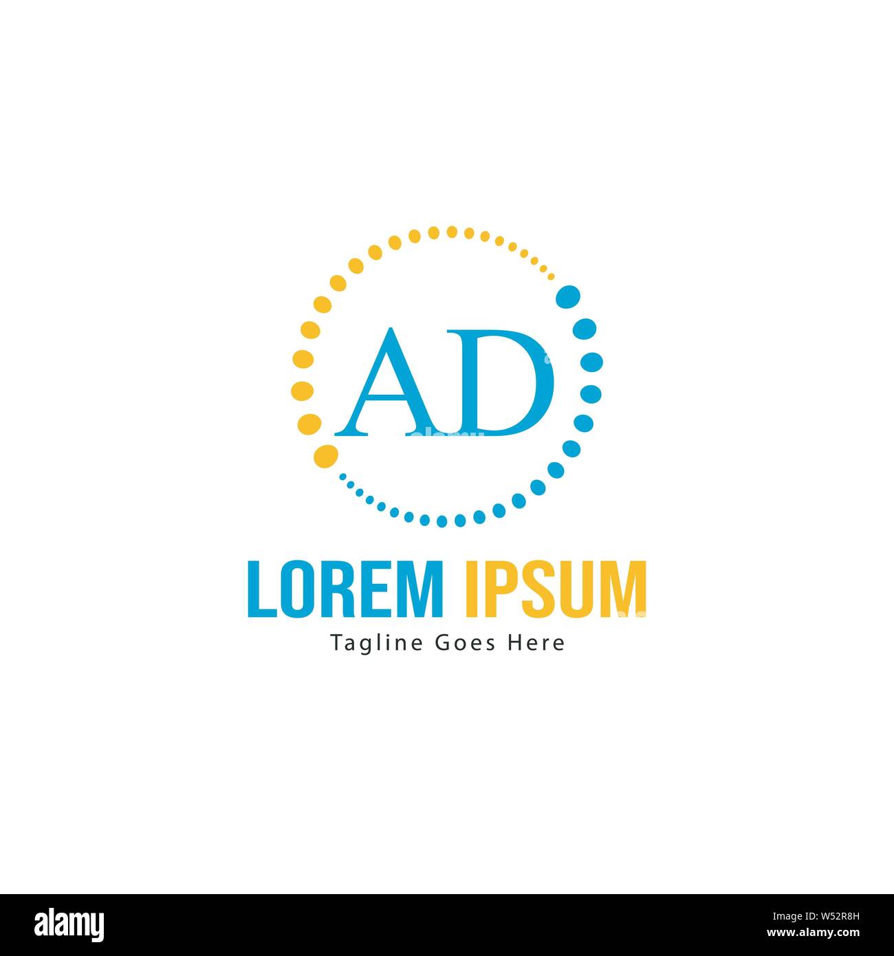 AD Letter Logo Design. Creative Modern AD Letters Icon Illustration ...