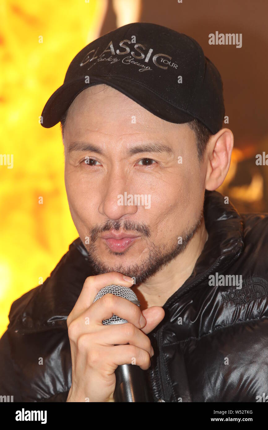 Hong Kong singer Jacky Cheung attends a press conference for his "A ...