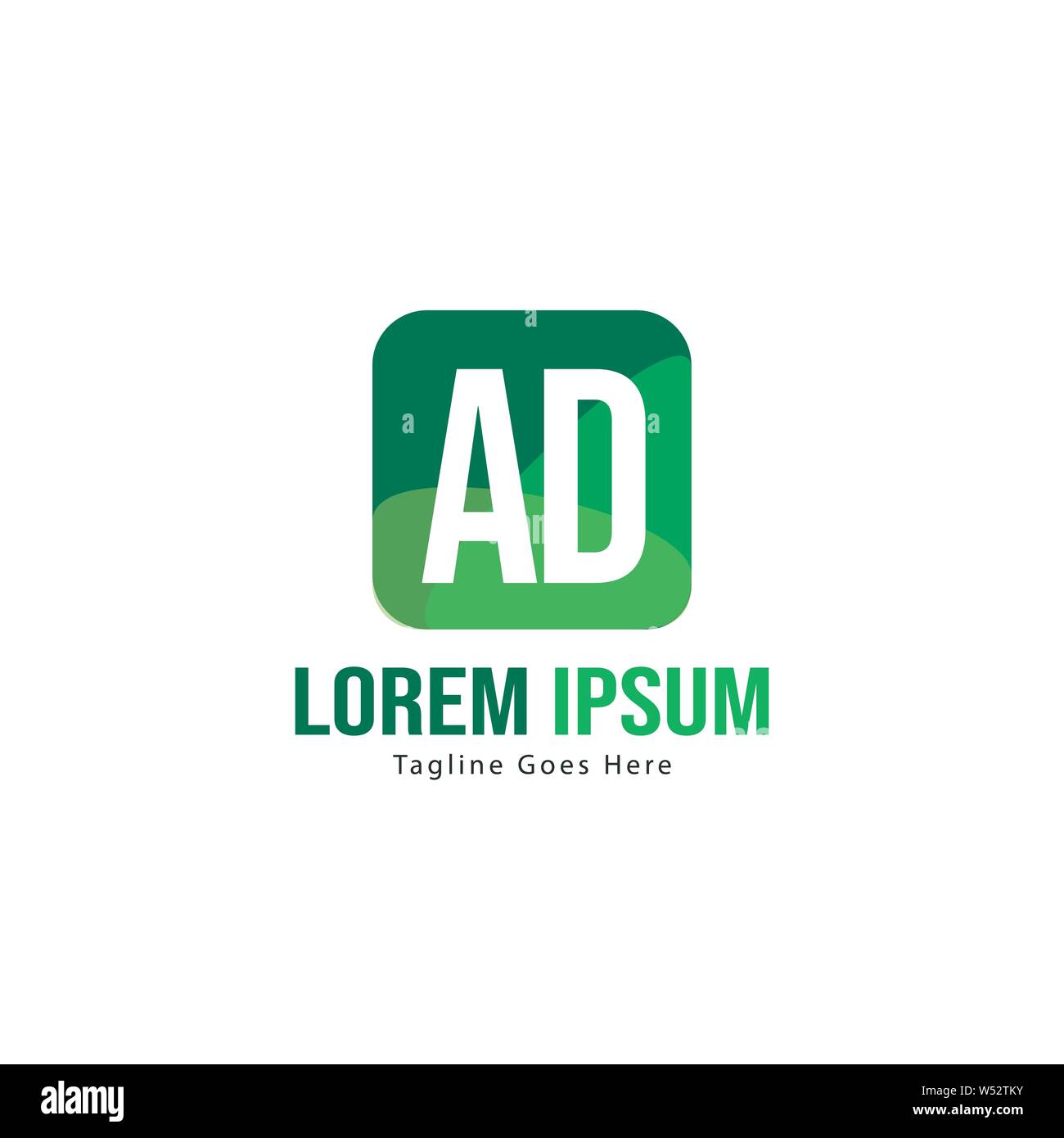 AD Letter Logo Design. Creative Modern AD Letters Icon Illustration ...