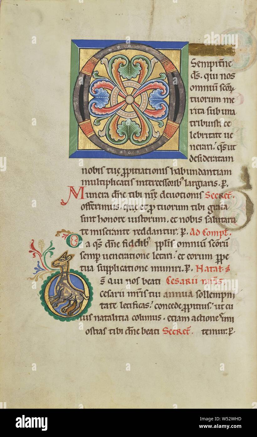 Decorated Initial O, Inhabited Initial D, Unknown, Hildesheim, Germany ...