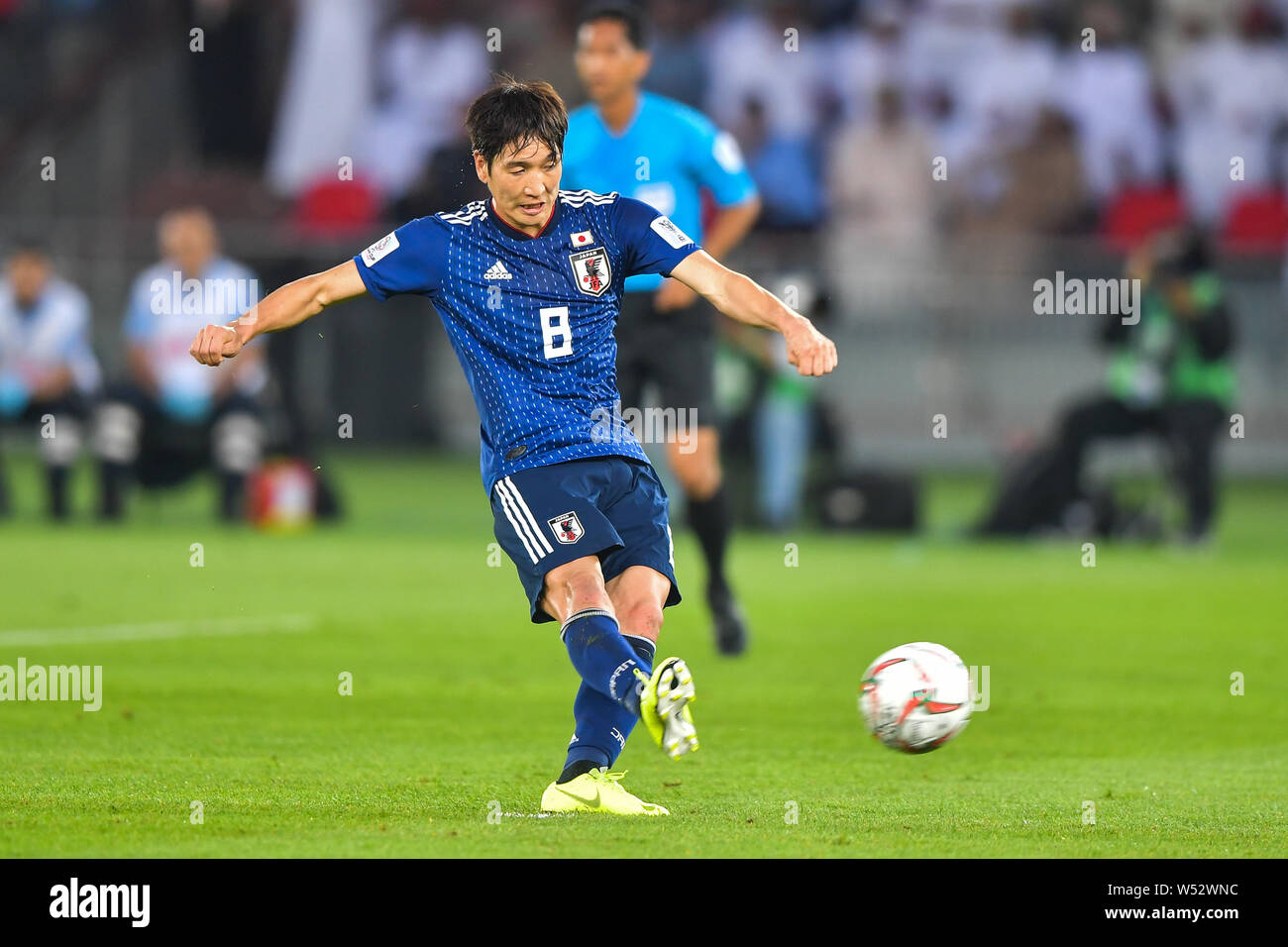 Genki Haraguchi of Japan national football team shots the ball against ...