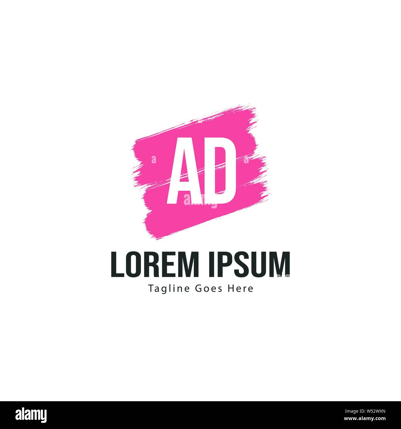 AD Letter Logo Design. Creative Modern AD Letters Icon Illustration ...