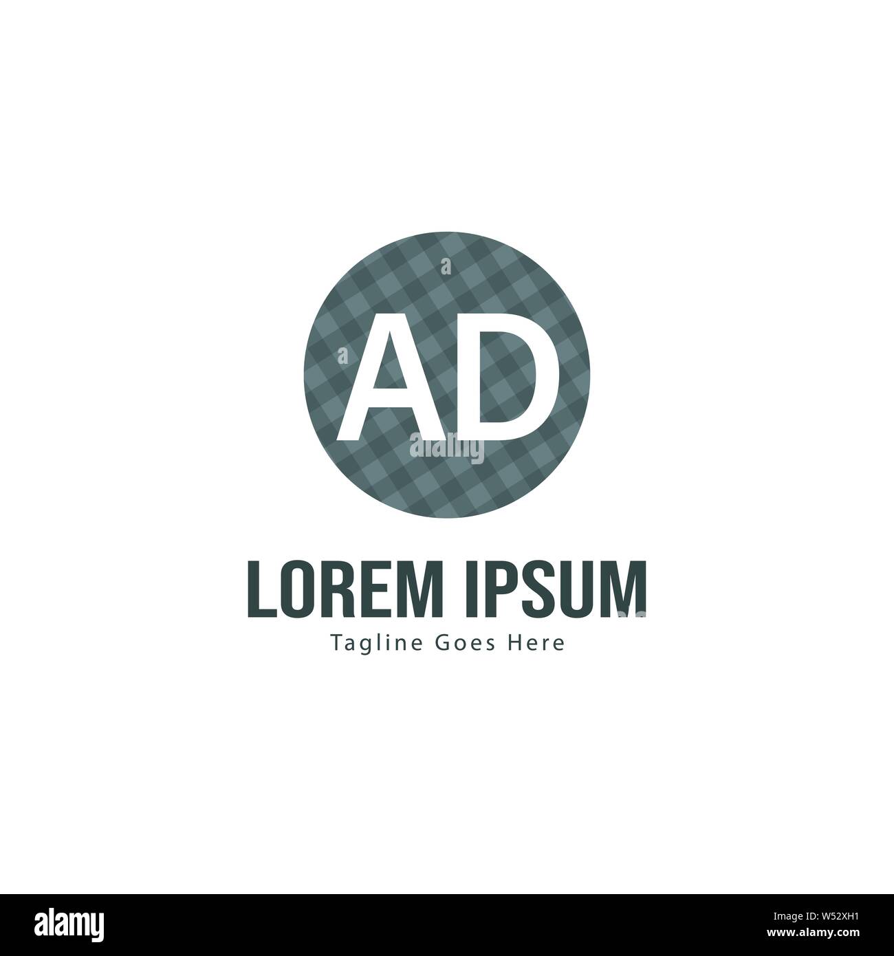 AD Letter Logo Design. Creative Modern AD Letters Icon Illustration ...