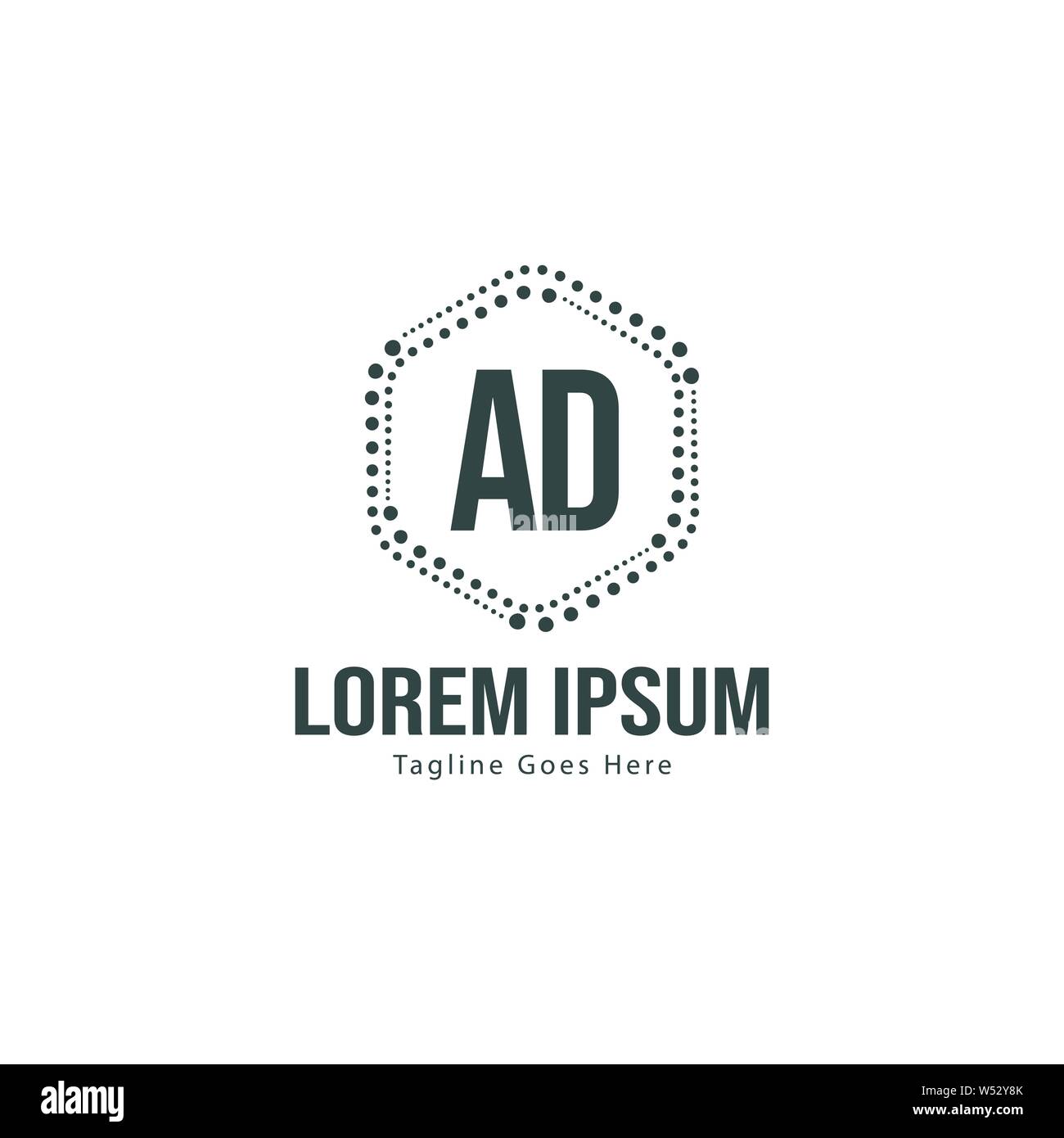 AD Letter Logo Design. Creative Modern AD Letters Icon Illustration ...
