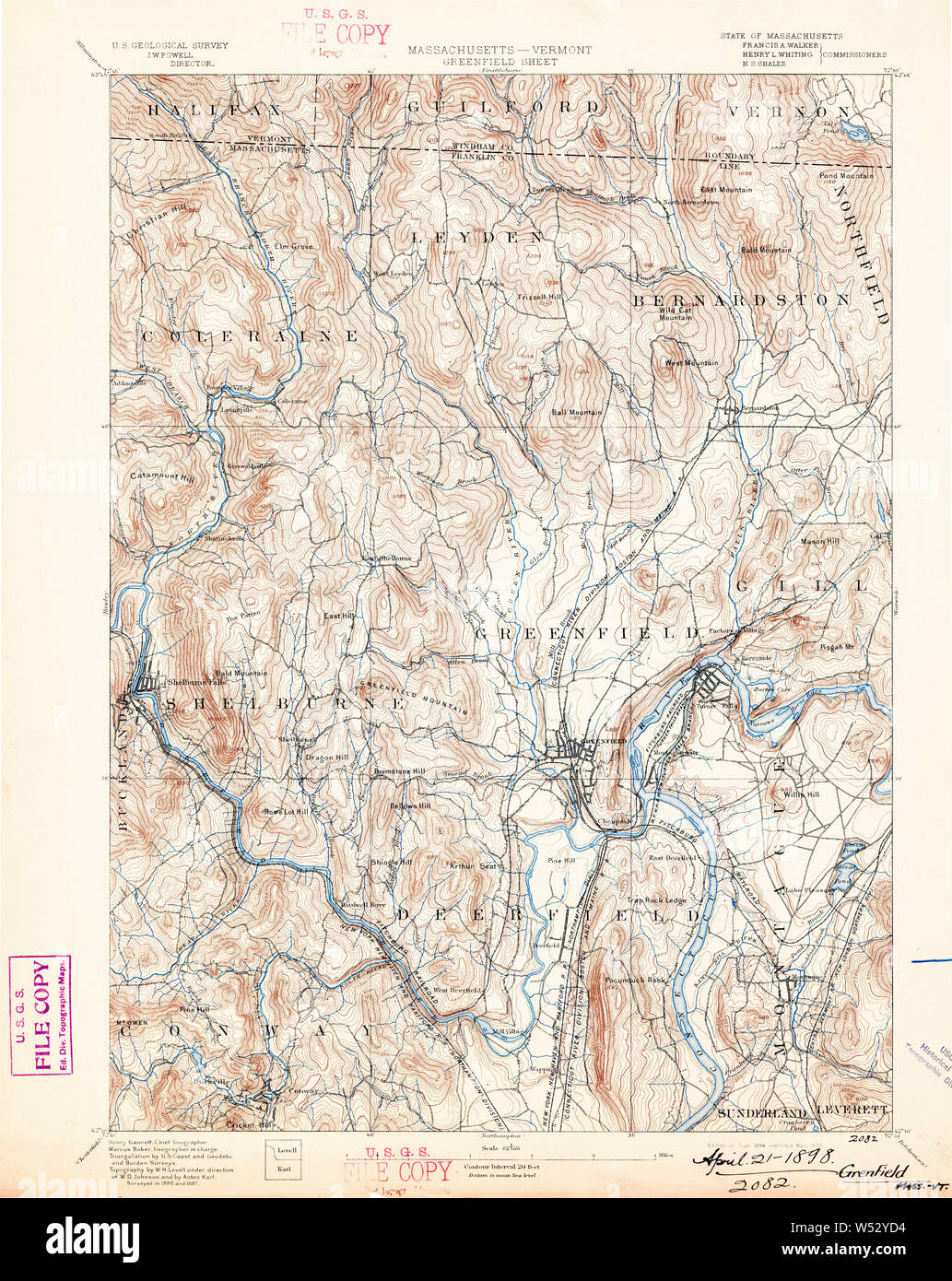Greenfield massachusetts map hi-res stock photography and images - Alamy