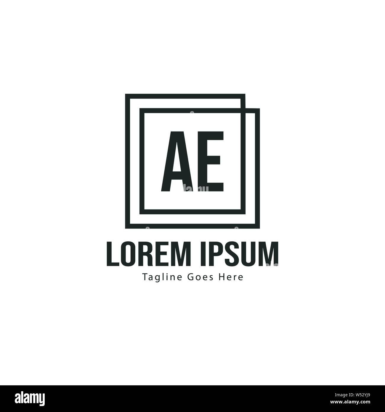 AE Letter Logo Design. Creative Modern AE Letters Icon Illustration ...
