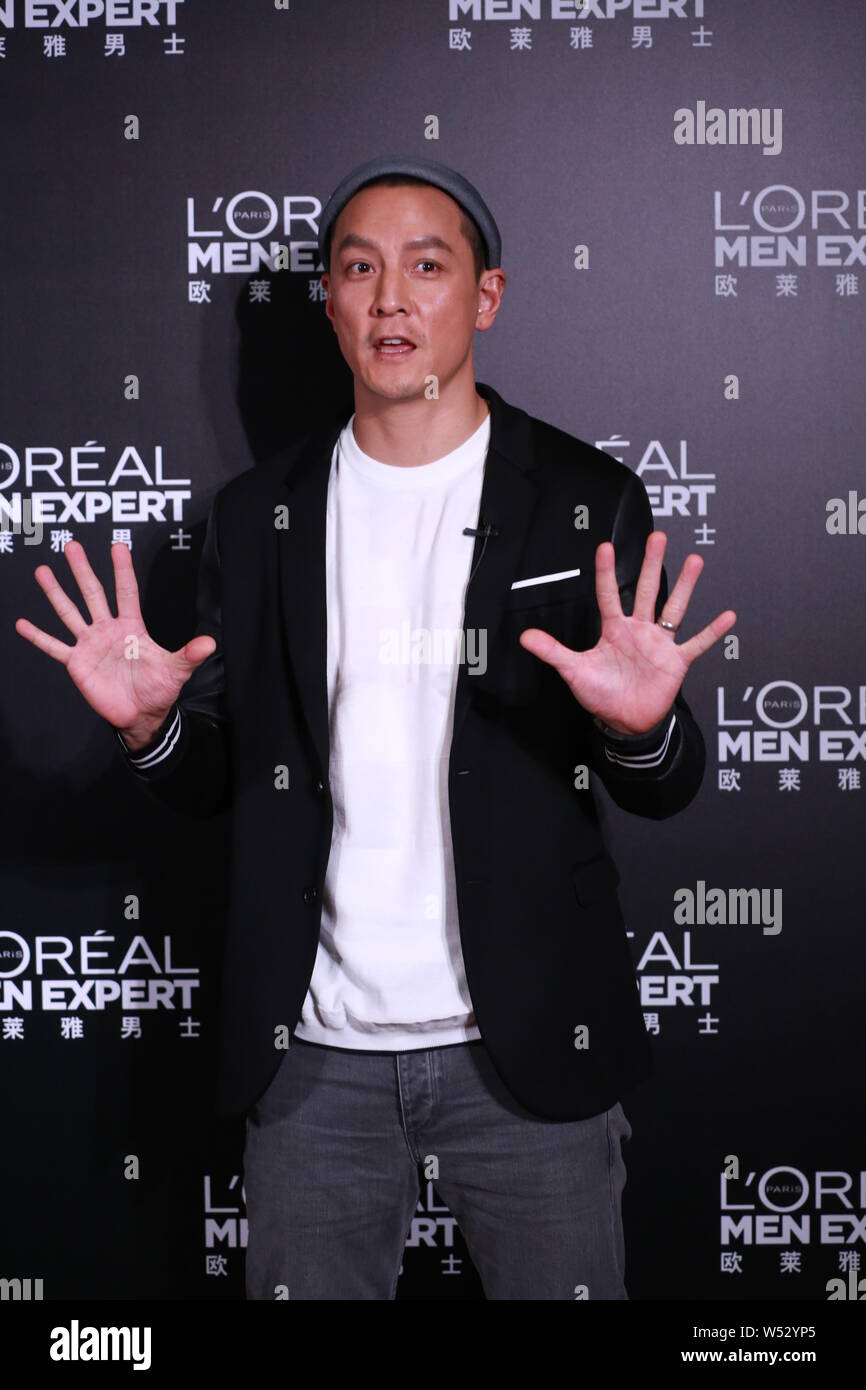 Hong Kong actor Daniel Wu attends a promotional event by L'Oreal Men ...