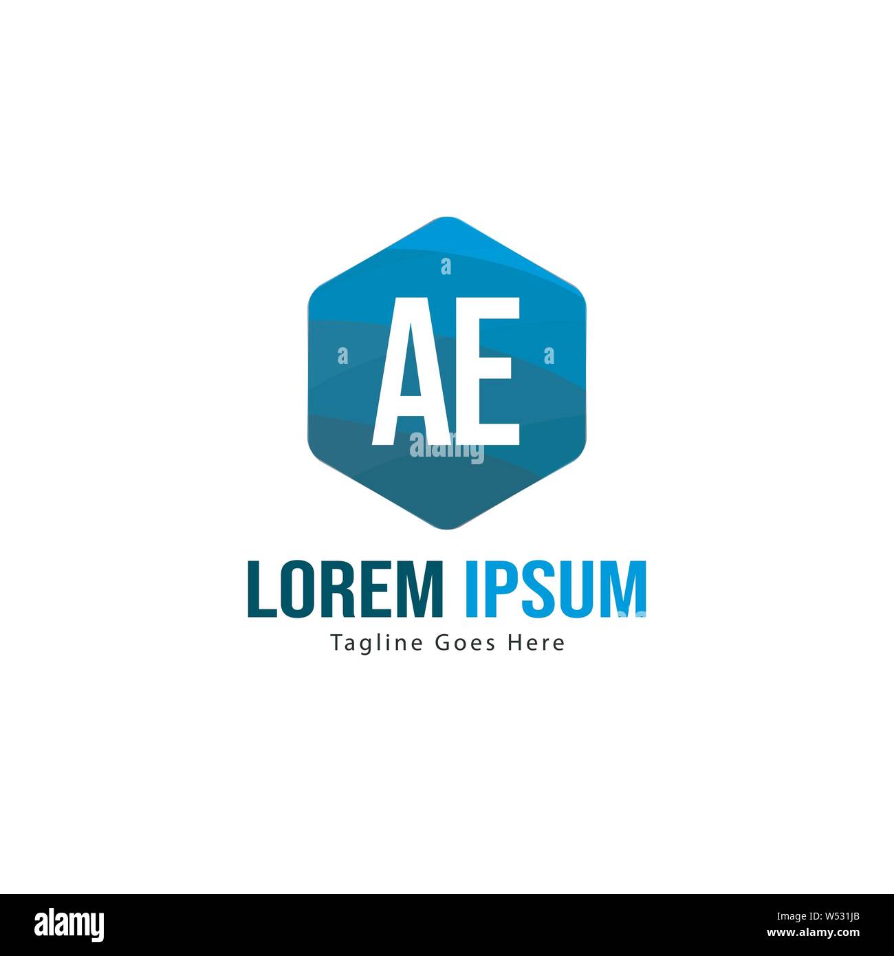 AE Letter Logo Design. Creative Modern AE Letters Icon Illustration ...