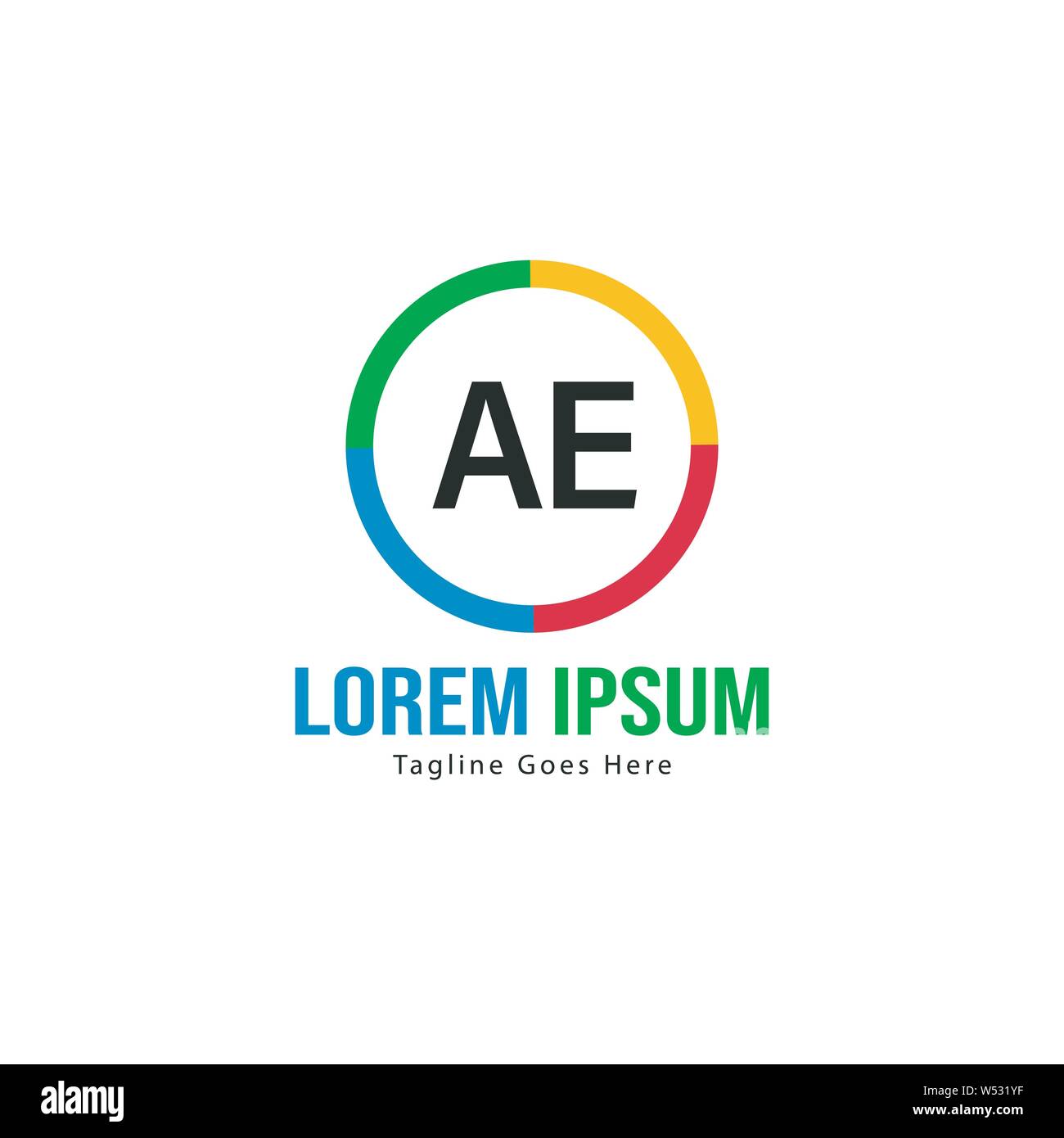 AE Letter Logo Design. Creative Modern AE Letters Icon Illustration ...