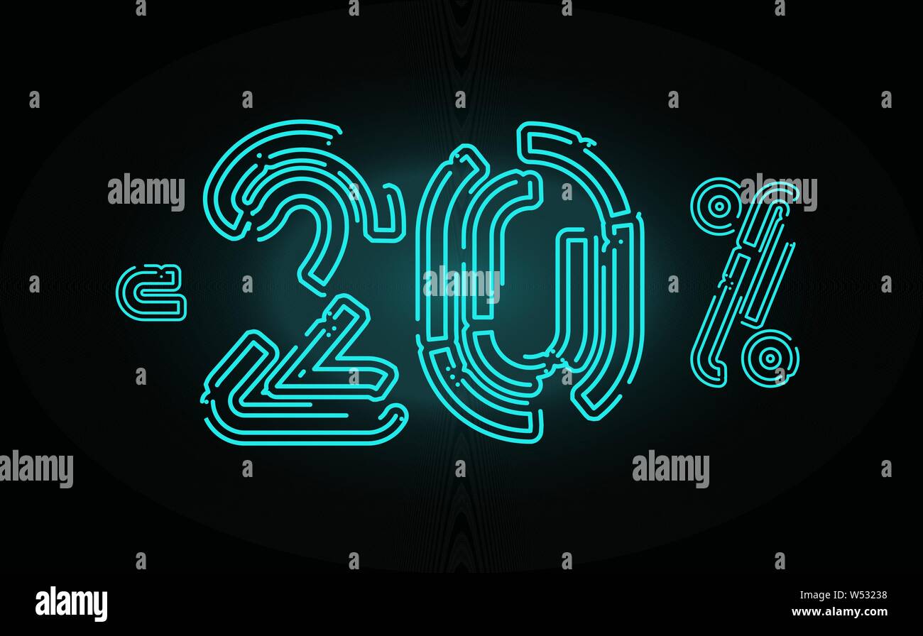 20 Sale poster concept. Twenty percent discount banner design template ...