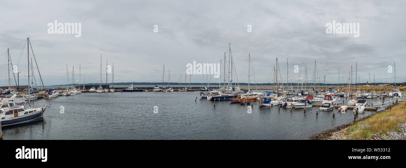 Marina harbor in the ancient city Ebeltoft, Denmark Stock Photo - Alamy