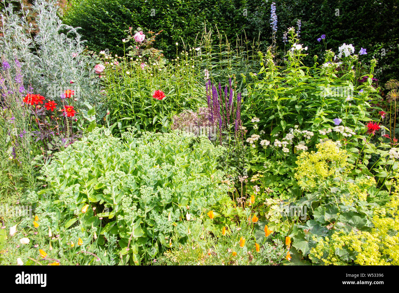 A quintessential English cottage garden Stock Photo - Alamy