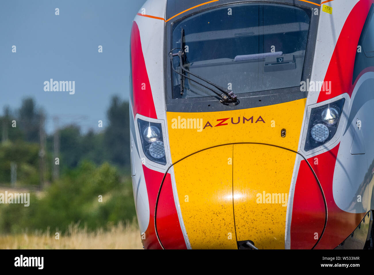 The new LNER Azuma electric train operating on the East Coast Mainline ...