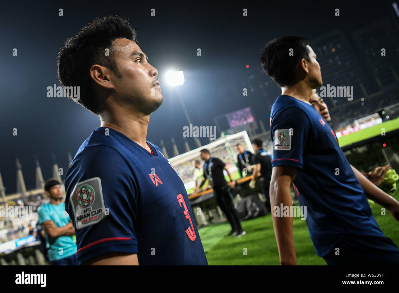 Theerathon Bunmathan of Thailand national football team reacts after ...