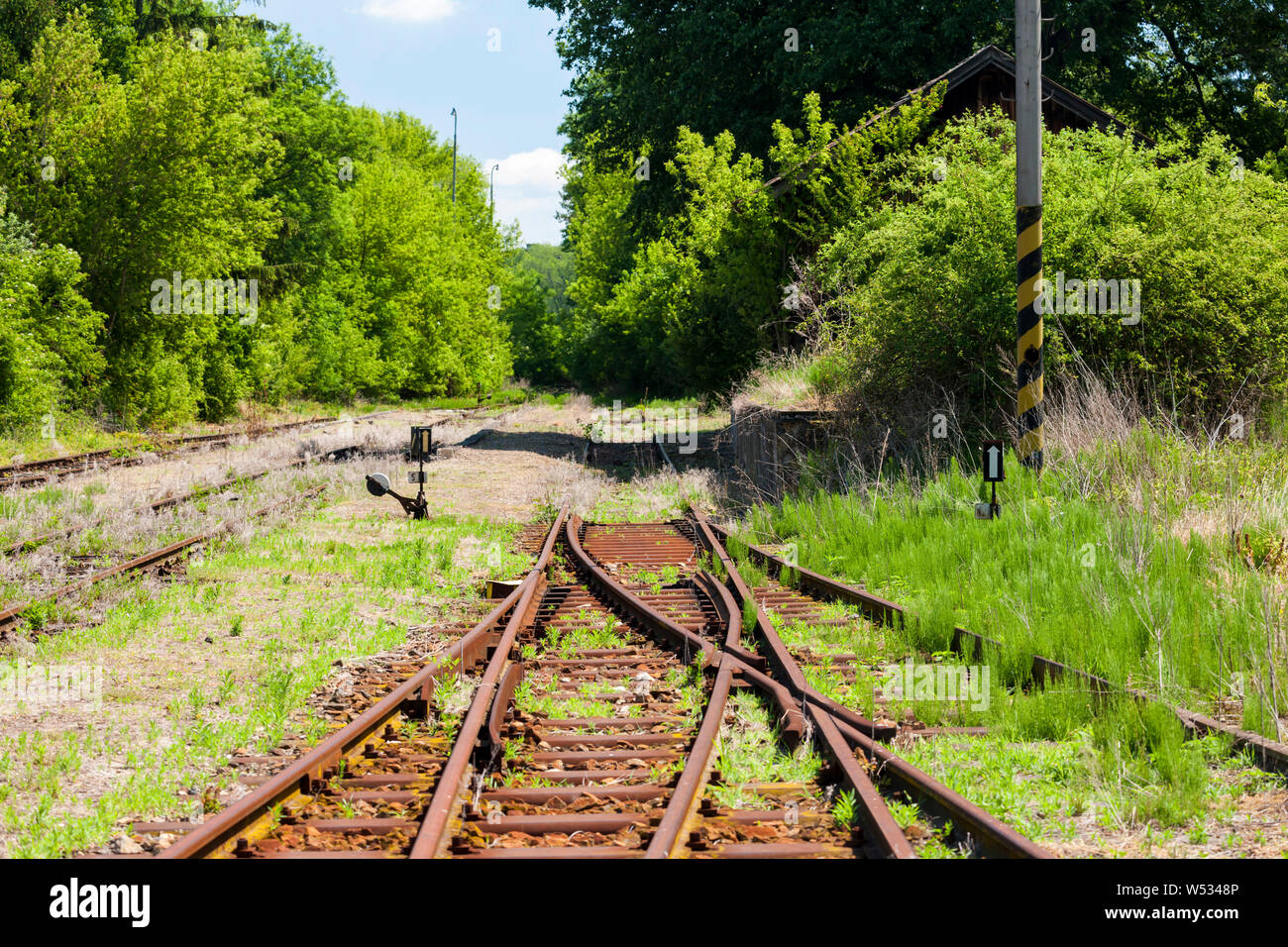 old railway tracks Stock Photo - Alamy