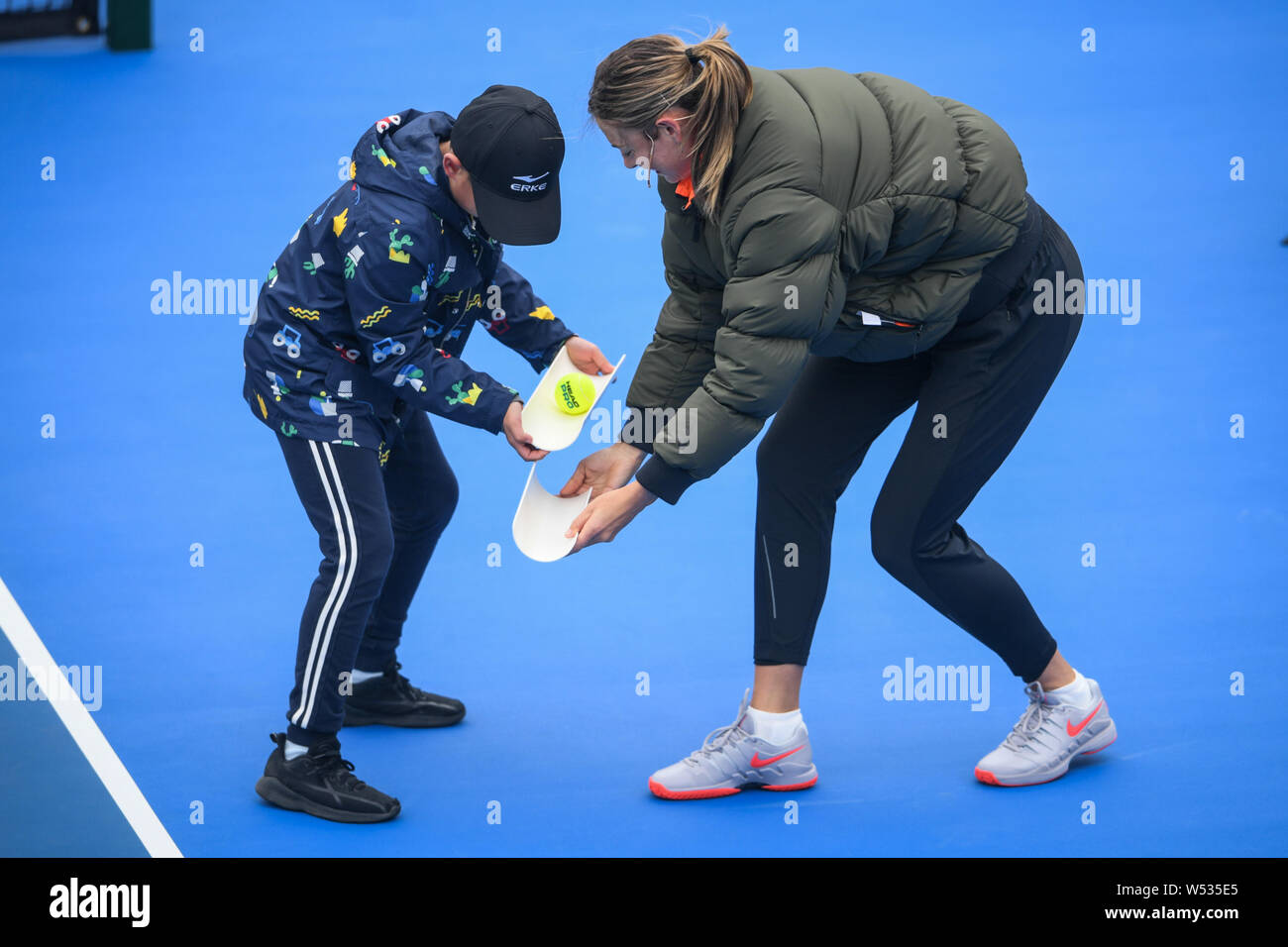 Russian tennis player Maria Sharapova attends the Champion Children Day ...