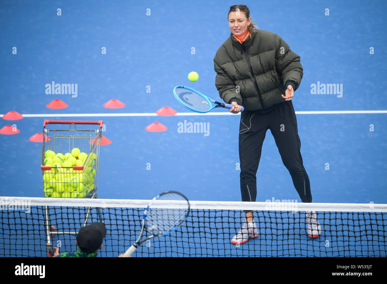Russian tennis player Maria Sharapova attends the Champion Children Day ...