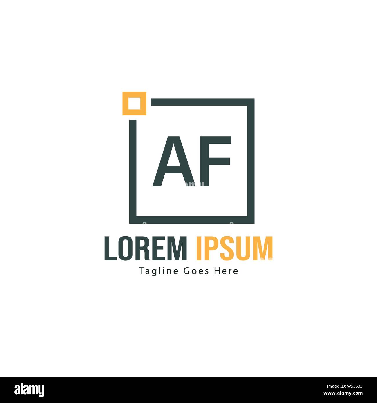 AF Letter Logo Design. Creative Modern AF Letters Icon Illustration ...
