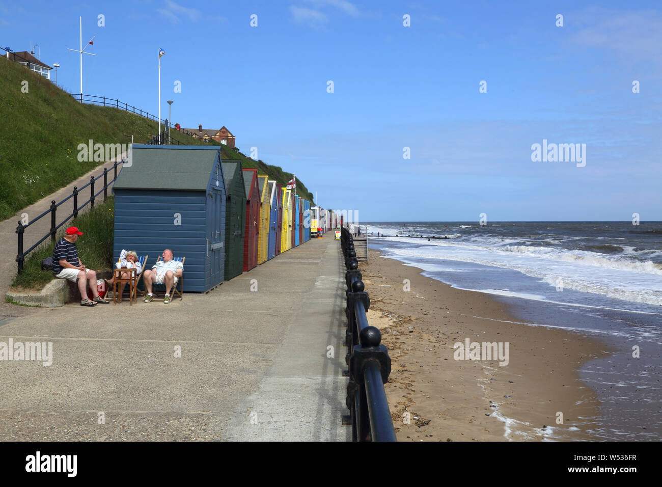 beach huts at mundesley on the norfolk coast Stock Photo - Alamy