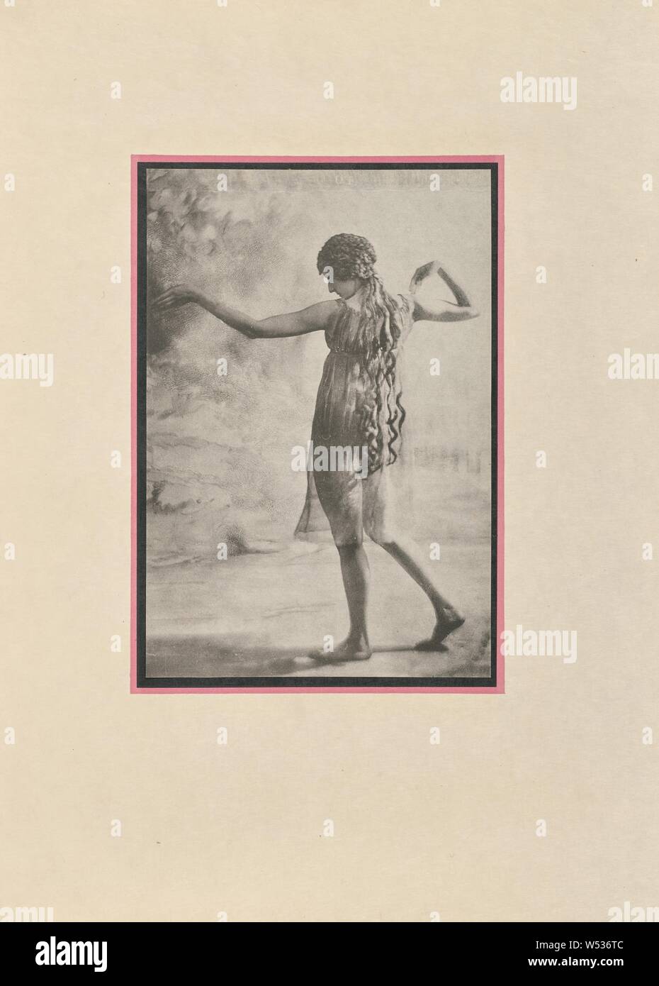 Female dancer as a nymph, touching one shoulder, Baron Adolf De Meyer ...