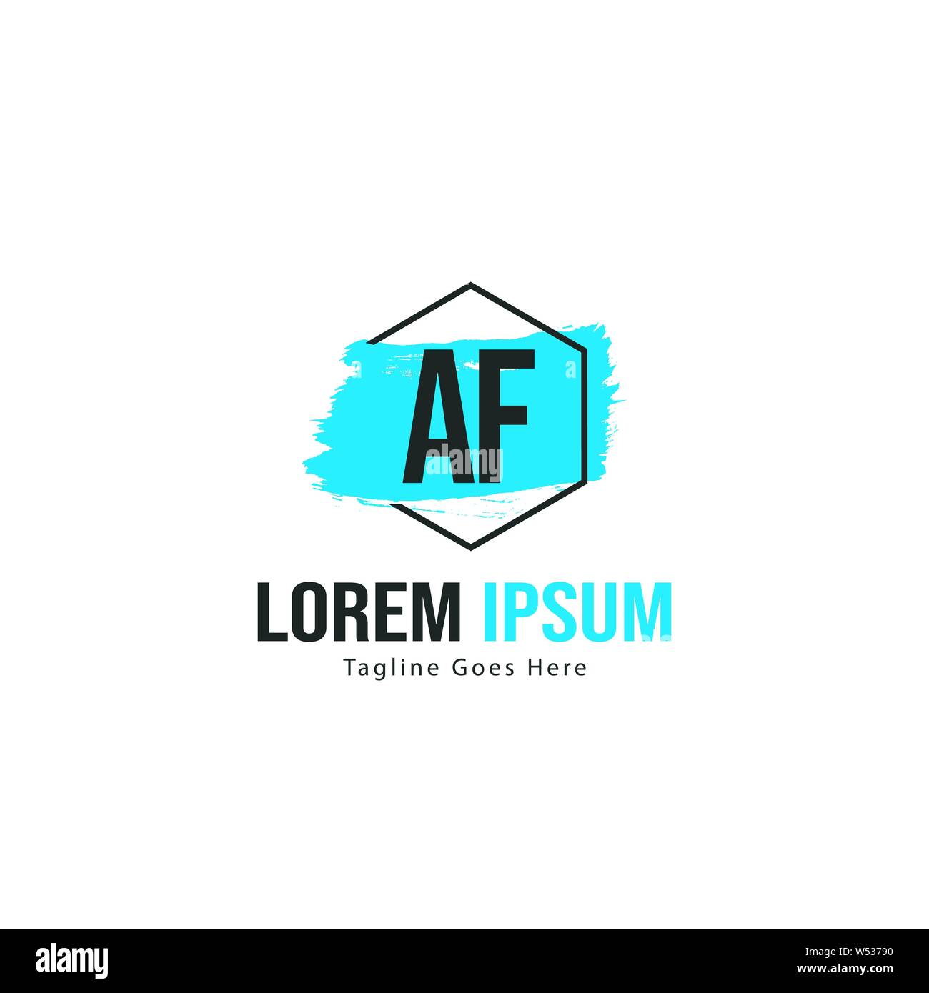 AF Letter Logo Design. Creative Modern AF Letters Icon Illustration ...