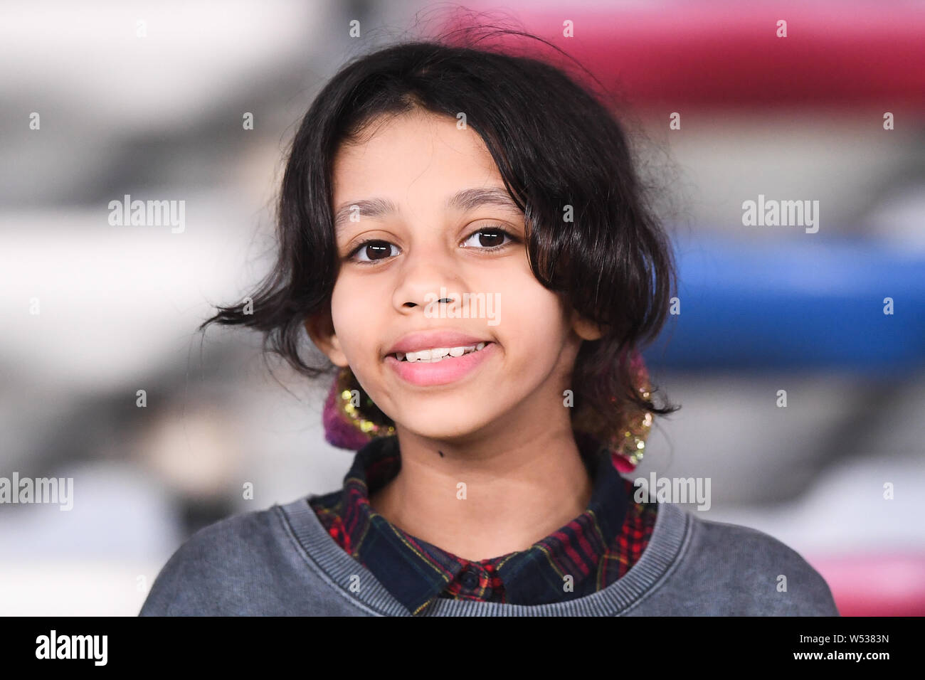 A Saudi Arabian football fan shows support for Saudi Arabia national ...