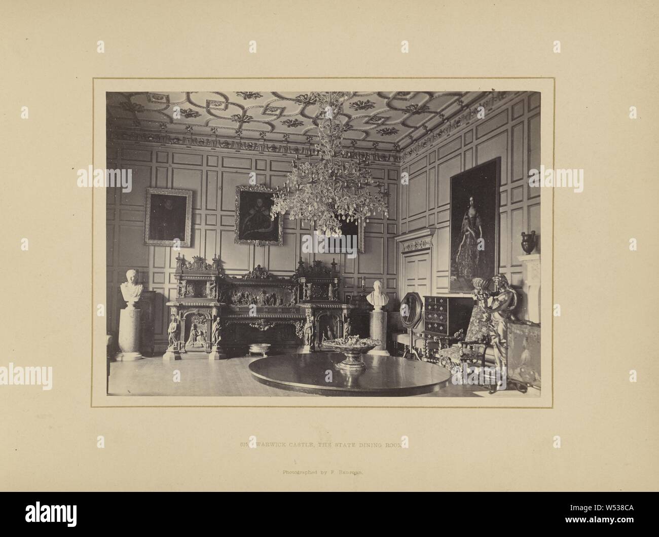 Warwick Castle, the State Dining Room, Francis Bedford (English, 1815/ ...