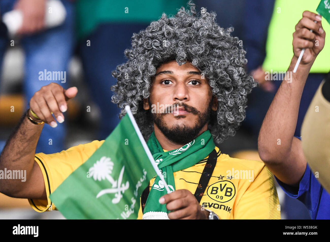 Saudi Arabian football fans show support for Saudi Arabia national ...