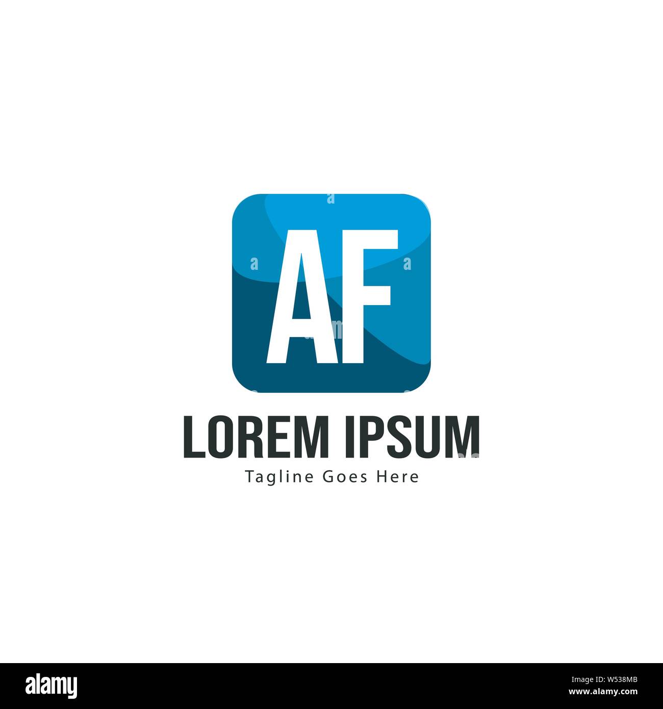 AF Letter Logo Design. Creative Modern AF Letters Icon Illustration ...
