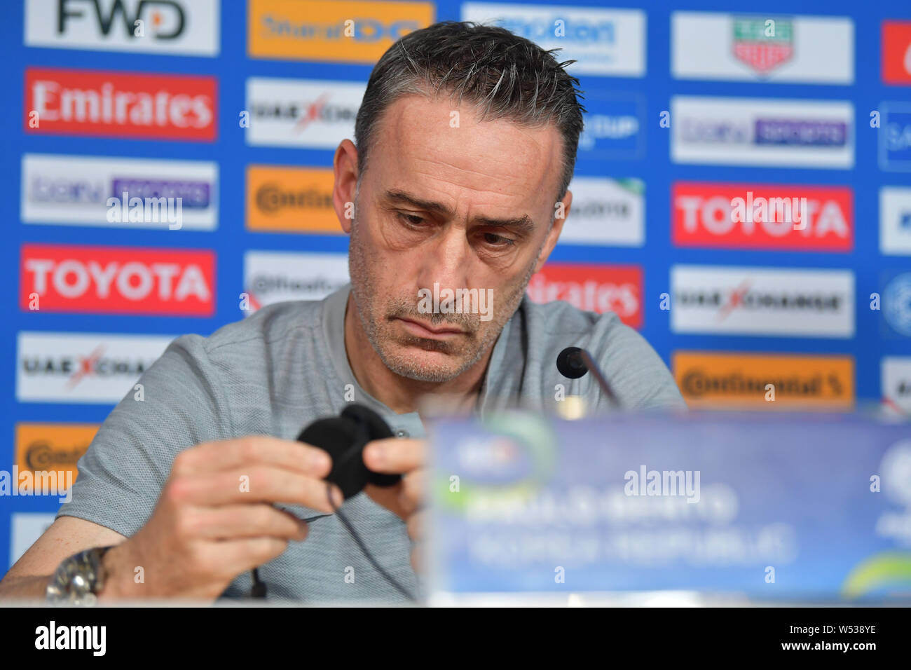 Head coach Paulo Bento of South Korea national football team attends a ...