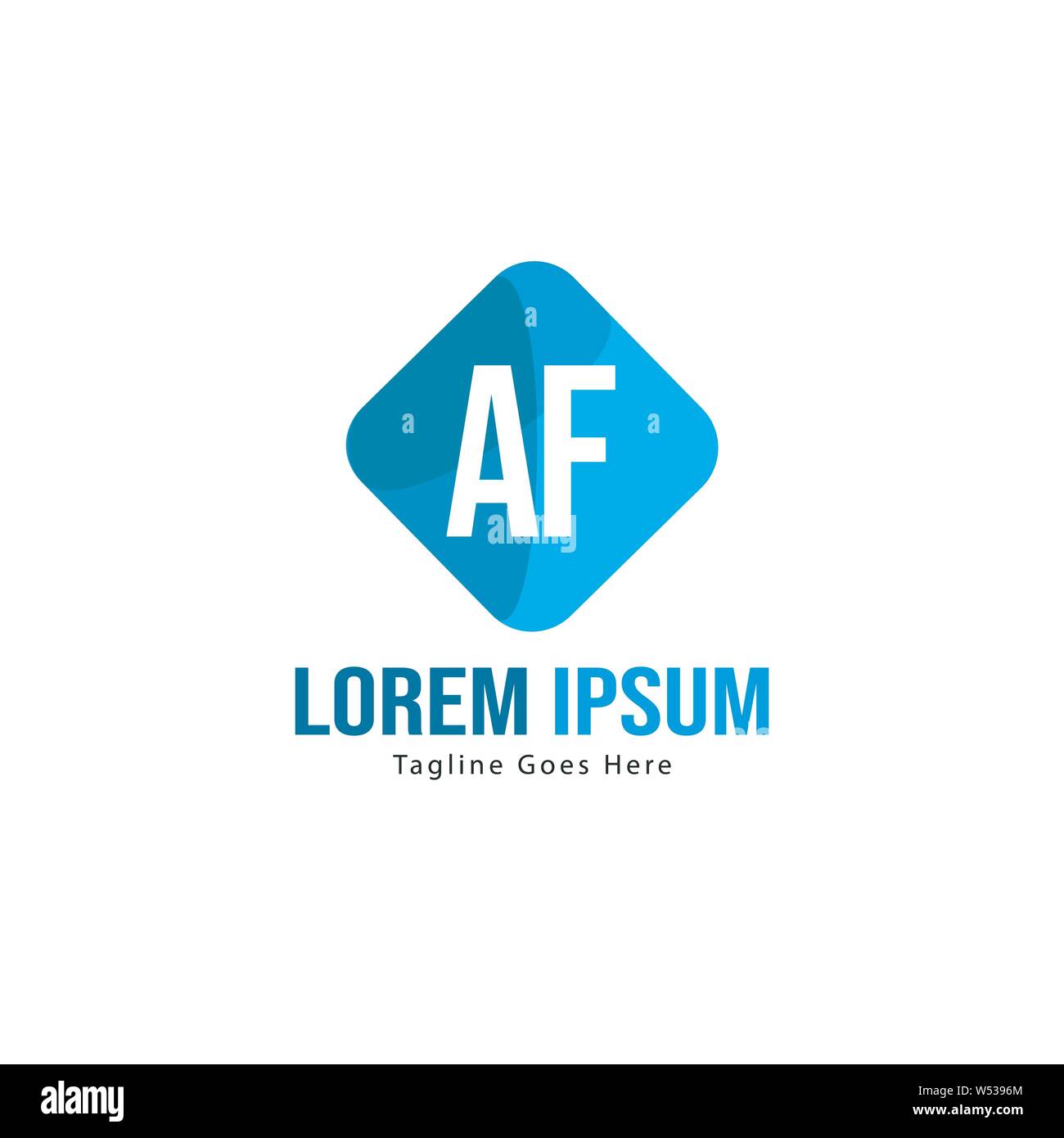 AF Letter Logo Design. Creative Modern AF Letters Icon Illustration ...