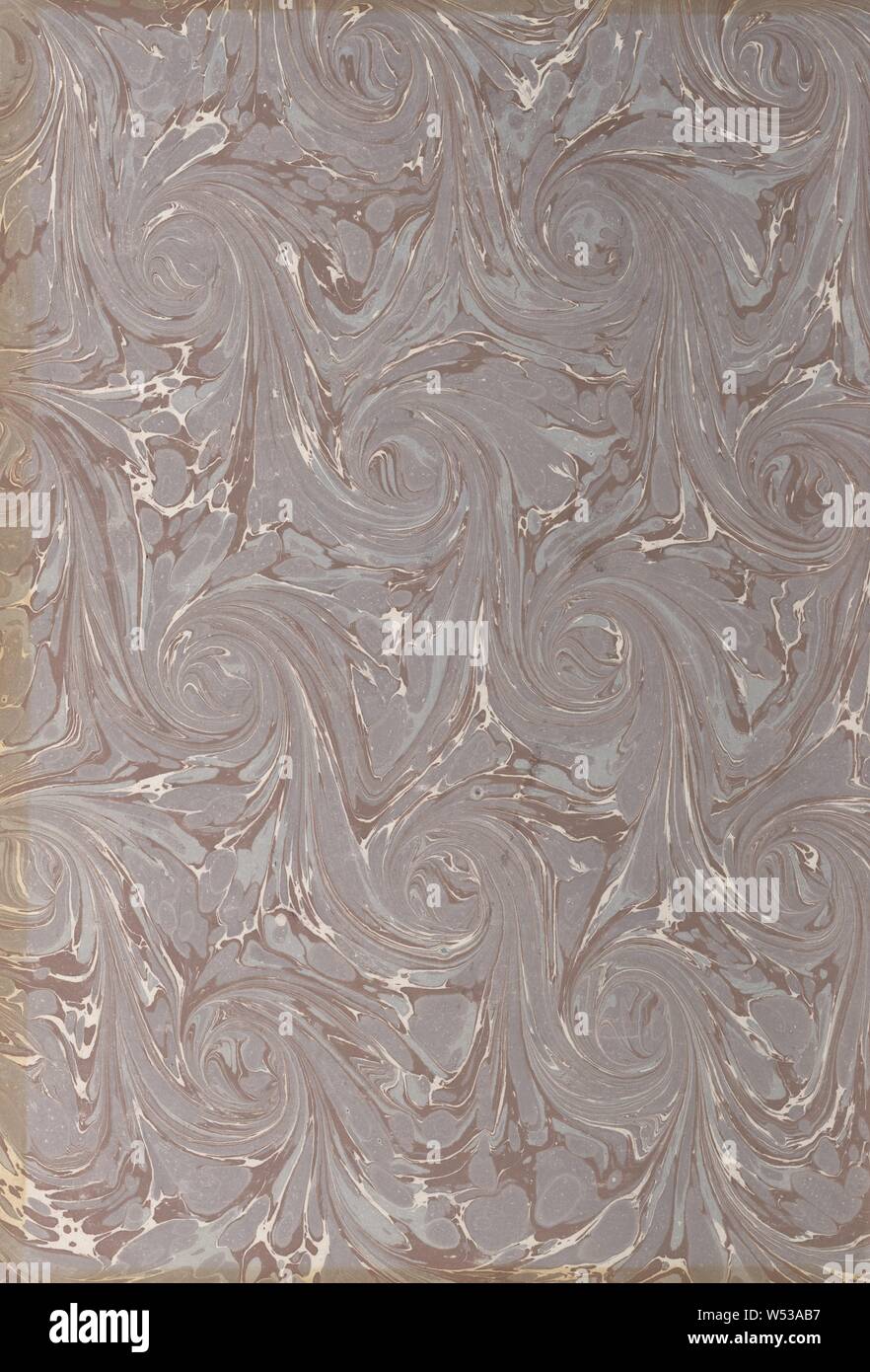 Marbled Paper Flyleaf, Unknown, Madrid, Spain, completed in 1616, Leaf ...