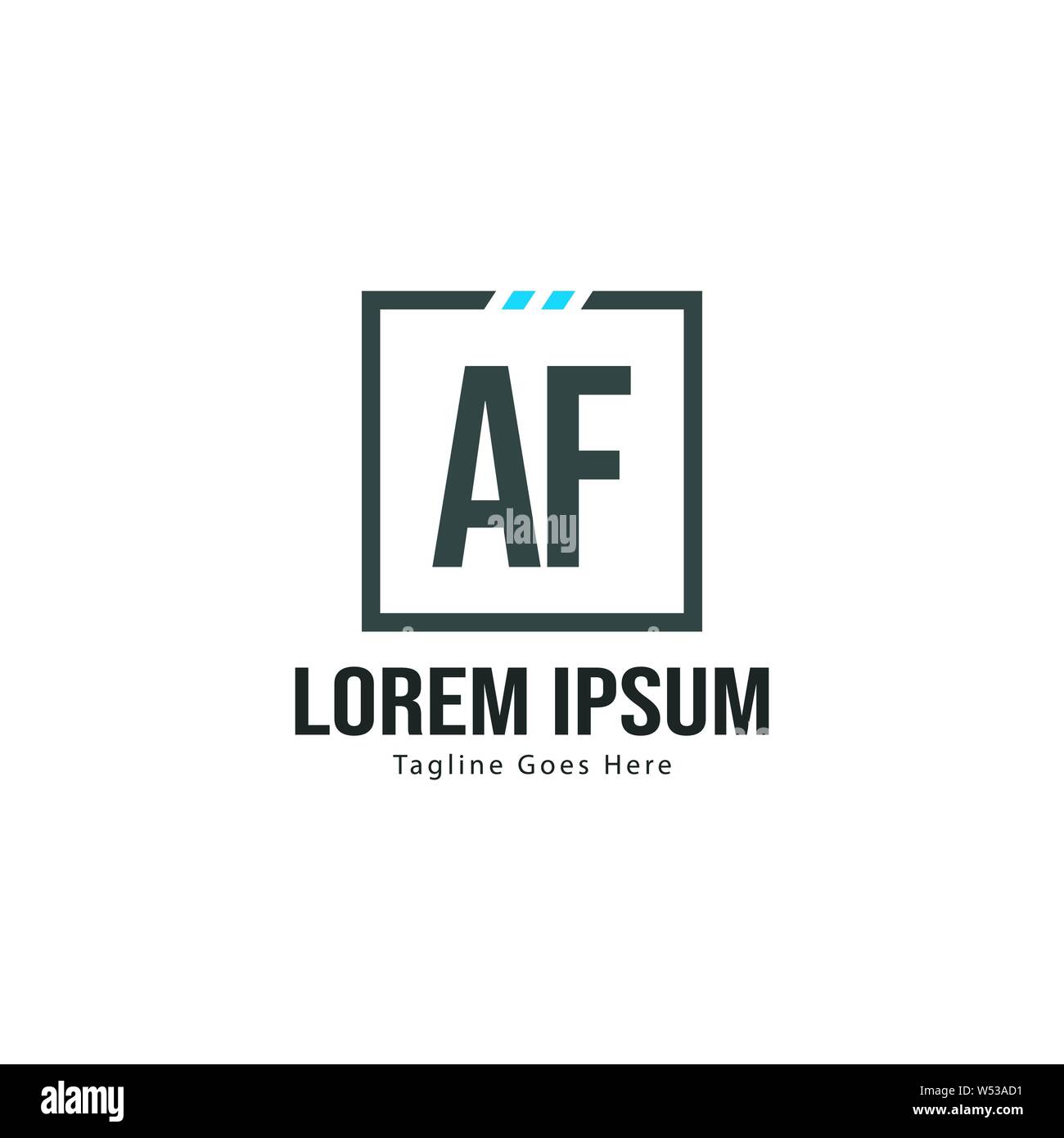 AF Letter Logo Design. Creative Modern AF Letters Icon Illustration ...
