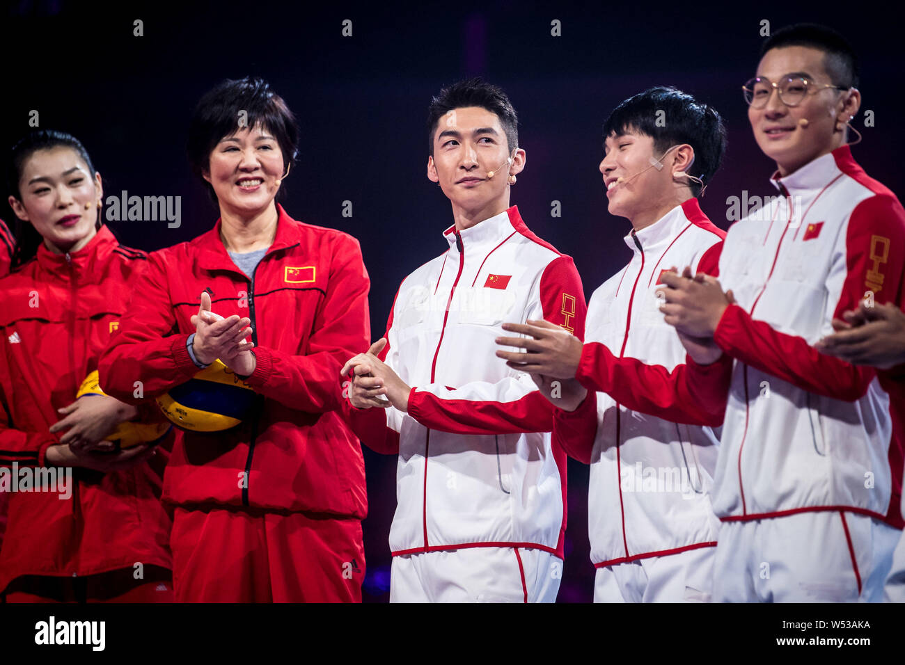 Chinese short track speed skater Wu Dajing, the winner of the men's 500 ...