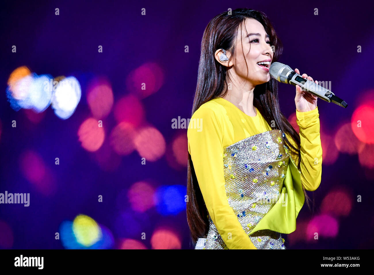 Hebe Tien Fu-chen of Taiwanese girl group S.H.E performs during the ...