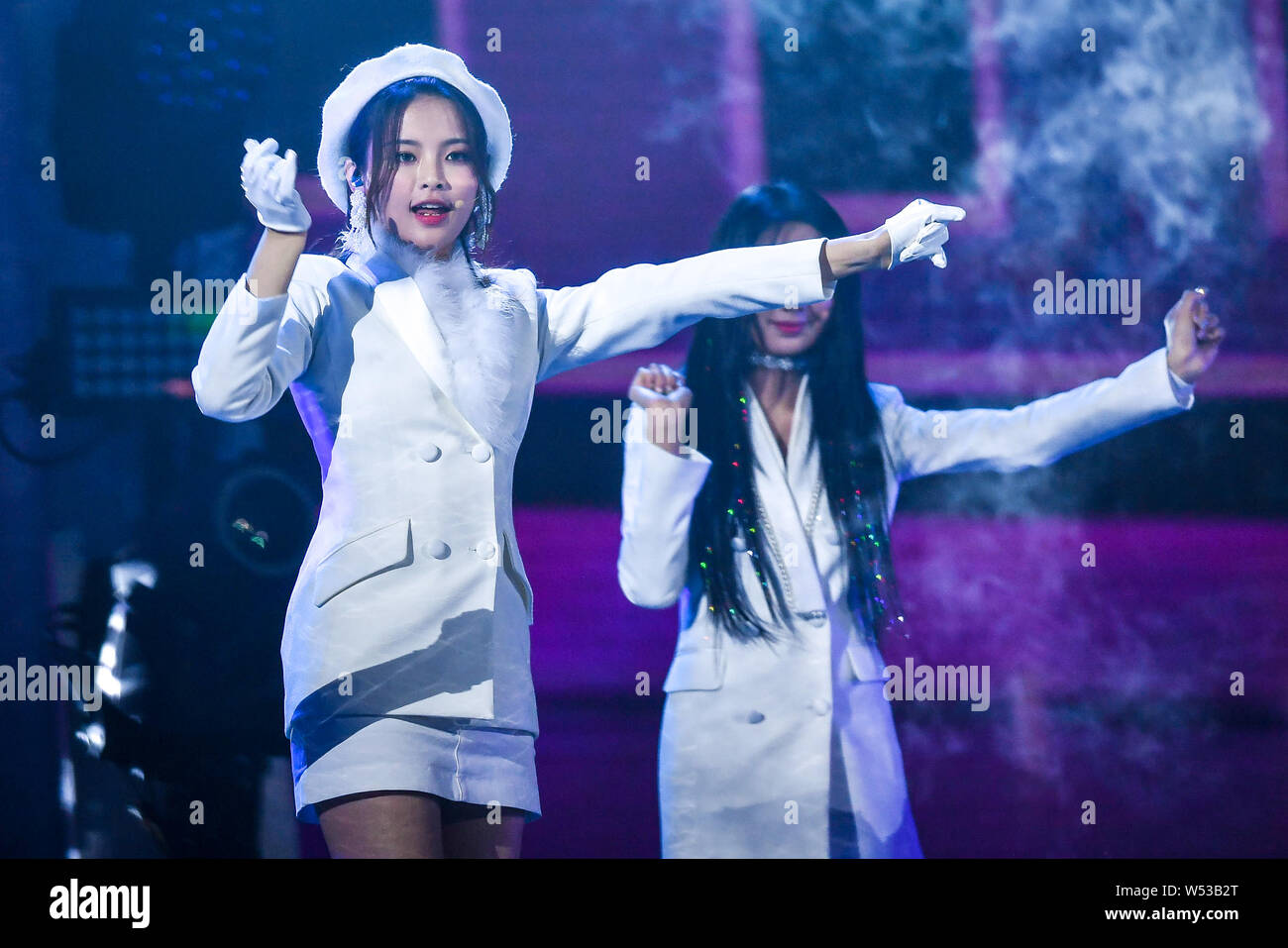 Yang Chaoyue of Chinese idol girl group Rocket Girls 101 performs ...