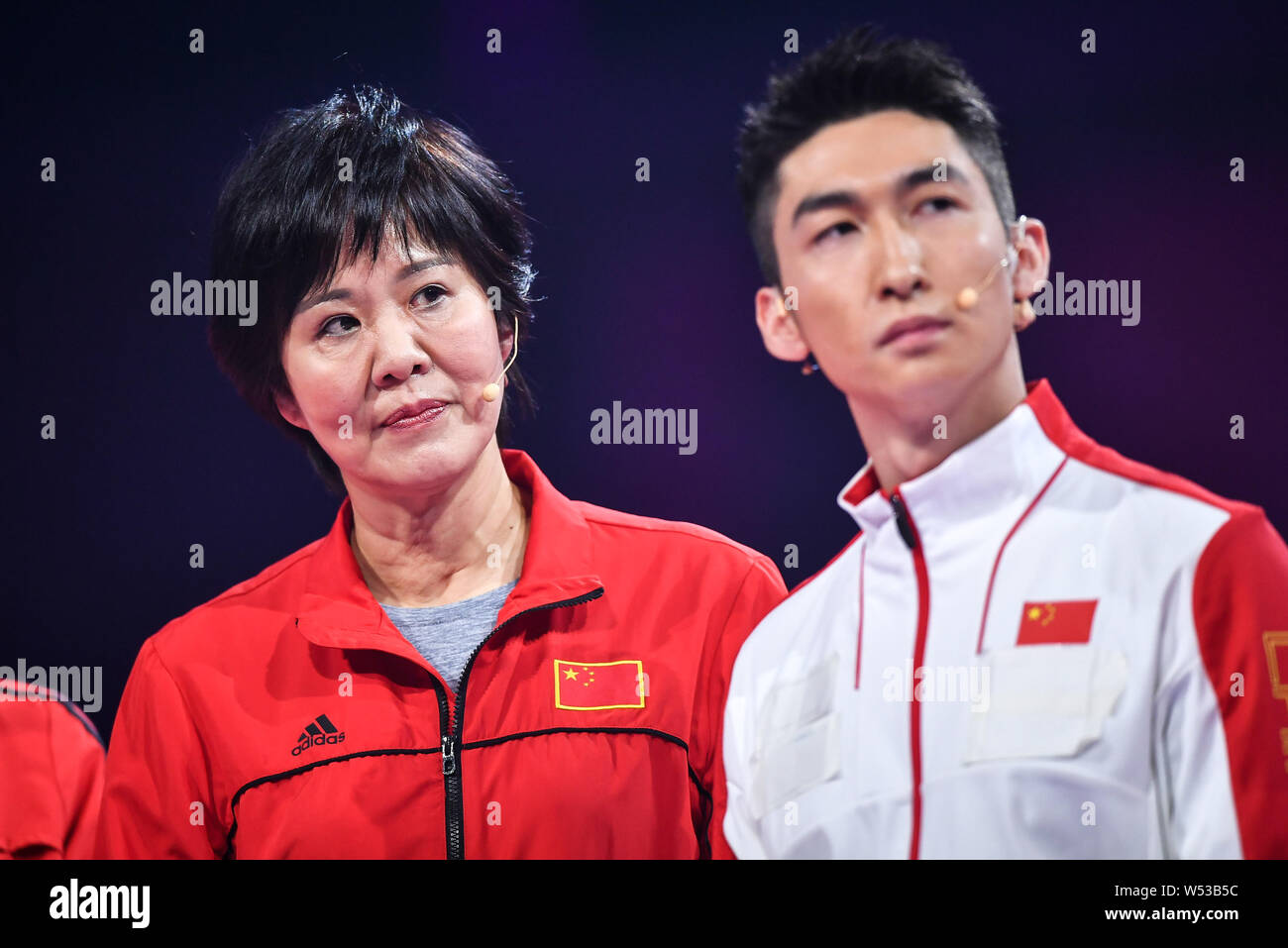 Chinese short track speed skater Wu Dajing, the winner of the men's 500 ...