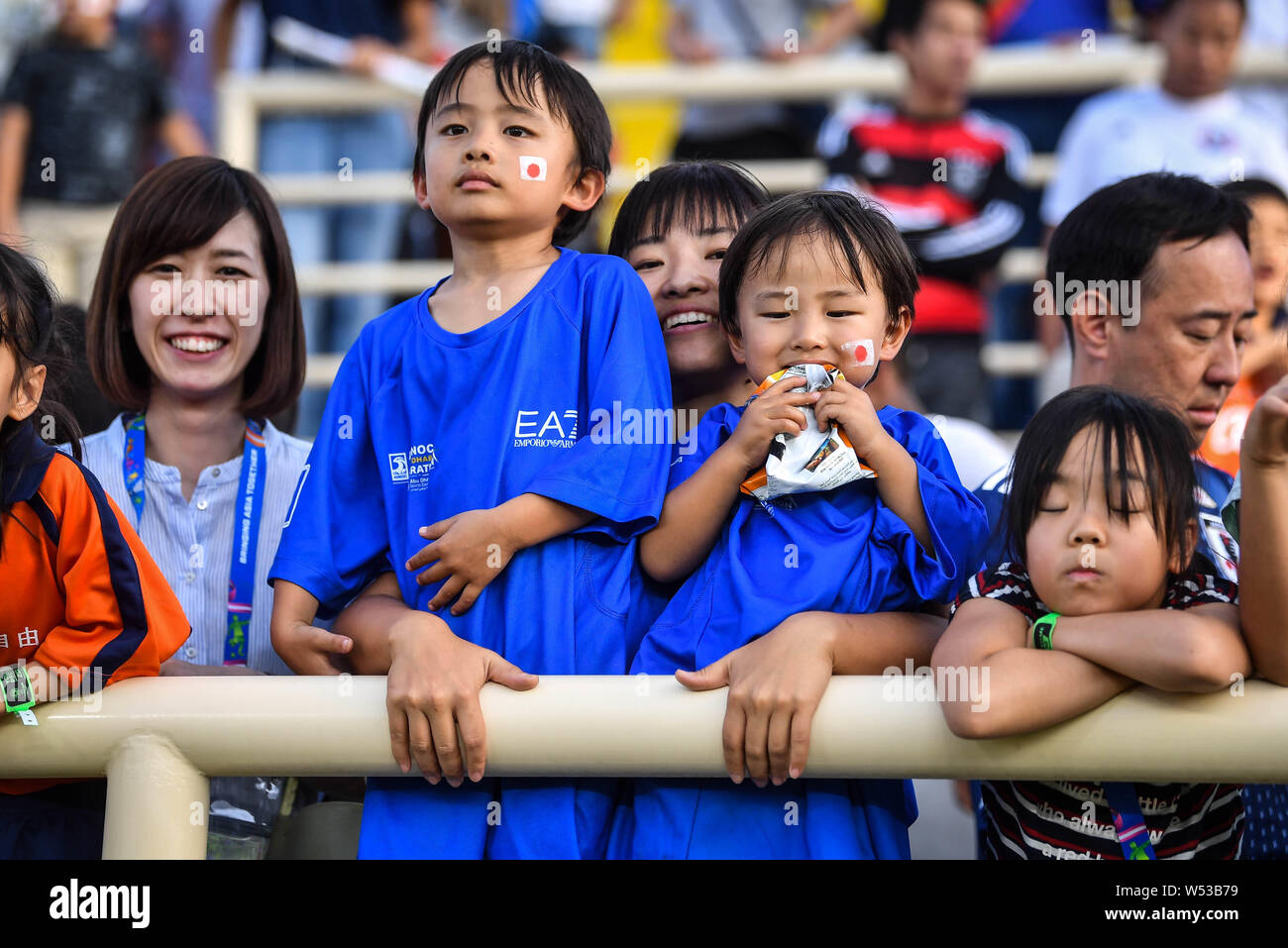 Little Japanese football fans show support for Japan national football ...