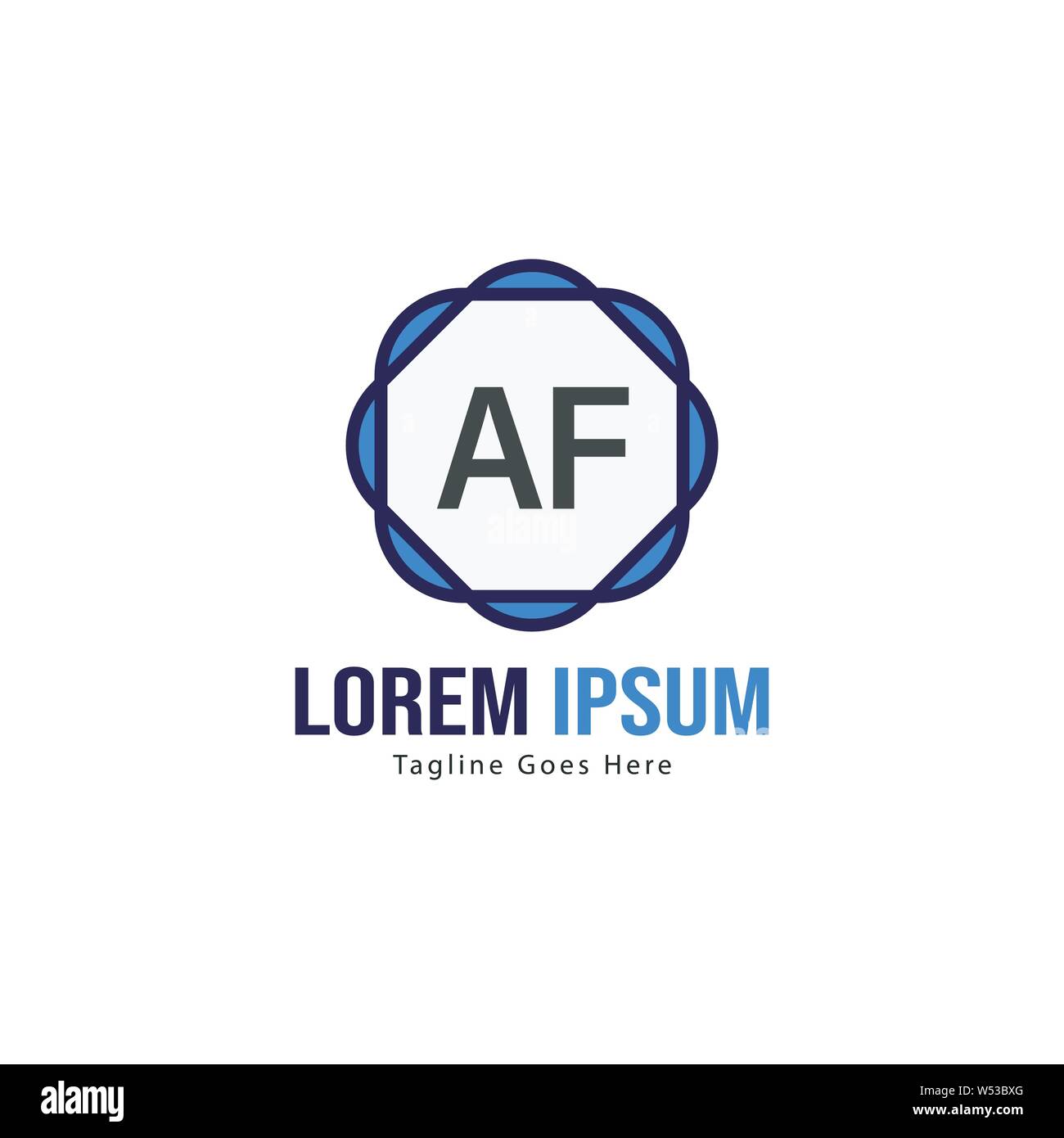 AF Letter Logo Design. Creative Modern AF Letters Icon Illustration ...