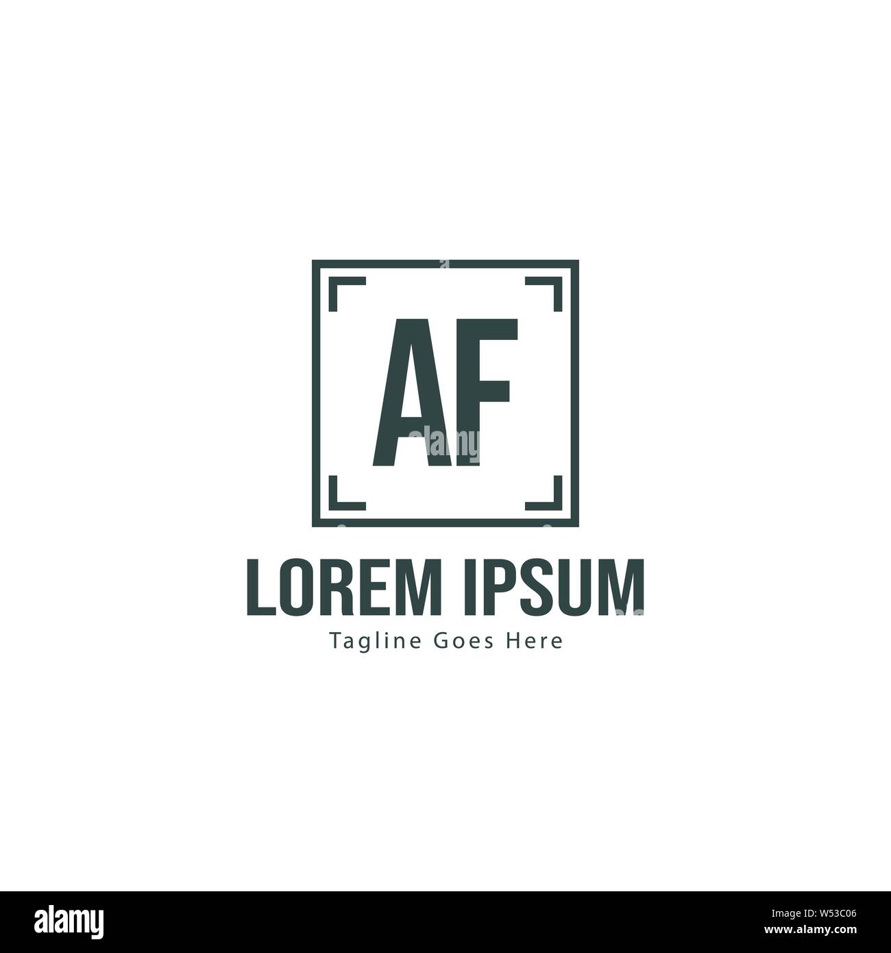 AF Letter Logo Design. Creative Modern AF Letters Icon Illustration ...