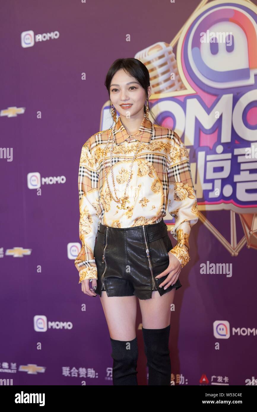 Taiwanese singer and actress Angela Chang attends the Momo on live ...