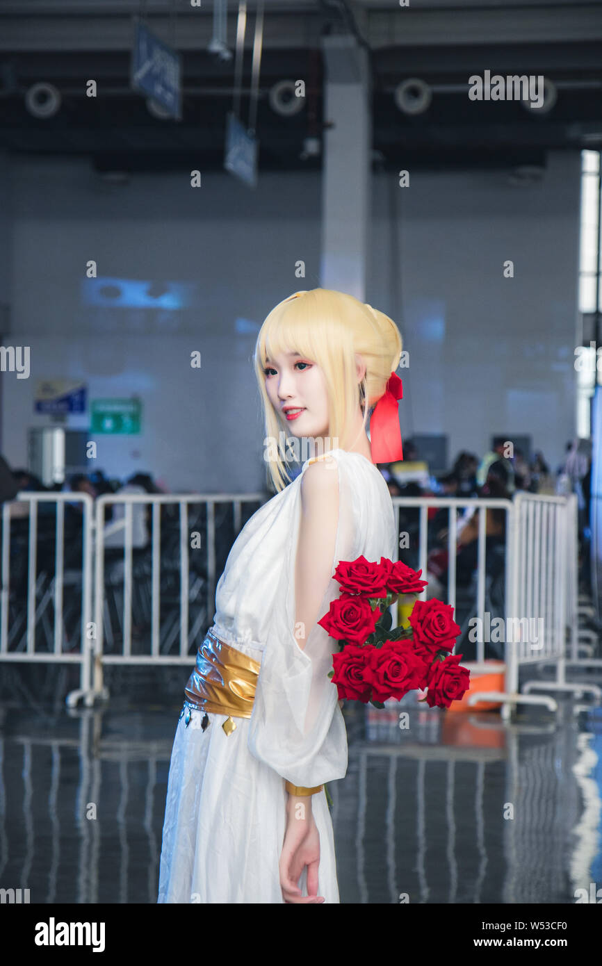 A cosplayer poses during the Hangzhou Cosplay Cultural Festival in ...