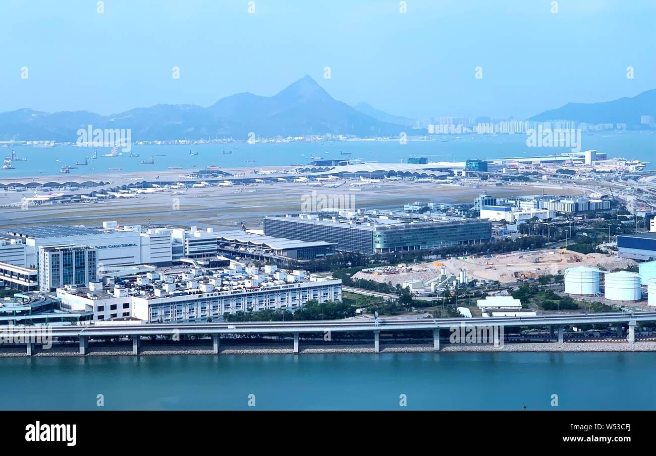 --FILE--An aerial view of the Hong Kong International Airport (HKIA) in ...