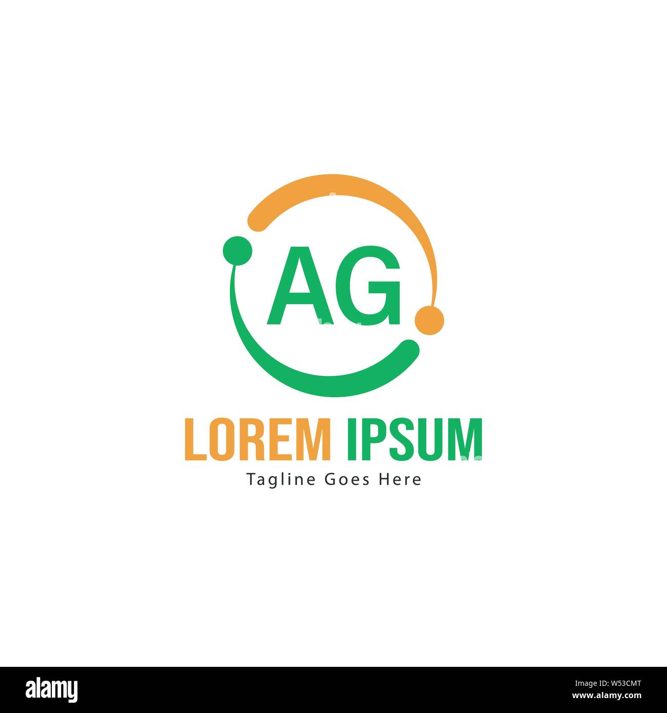 AG Letter Logo Design. Creative Modern AG Letters Icon Illustration ...